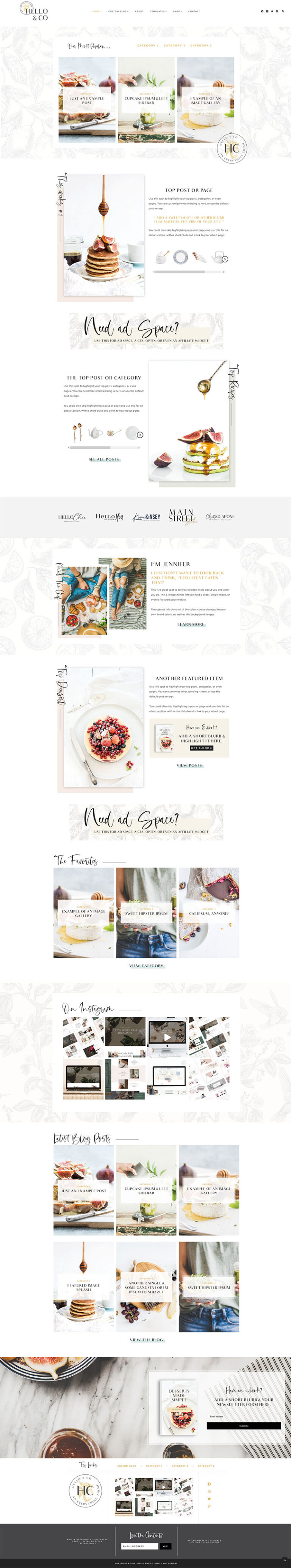 Wordpress Themes - Hello You Designs